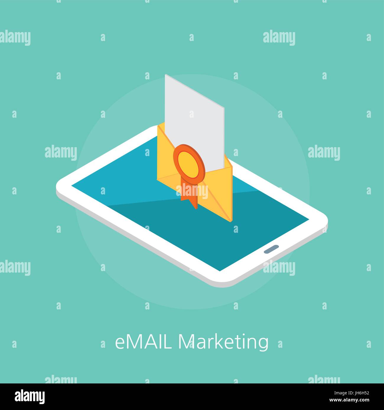 email marketing concept design 3d isometric vector illustration Stock ...