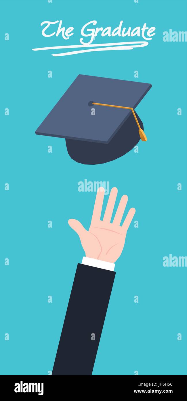 Graduation ceremony flat color Stock Vector Images - Alamy