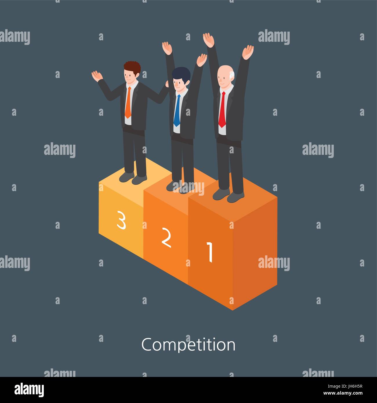 Competition concept design 3d isometric vector illustration Stock ...