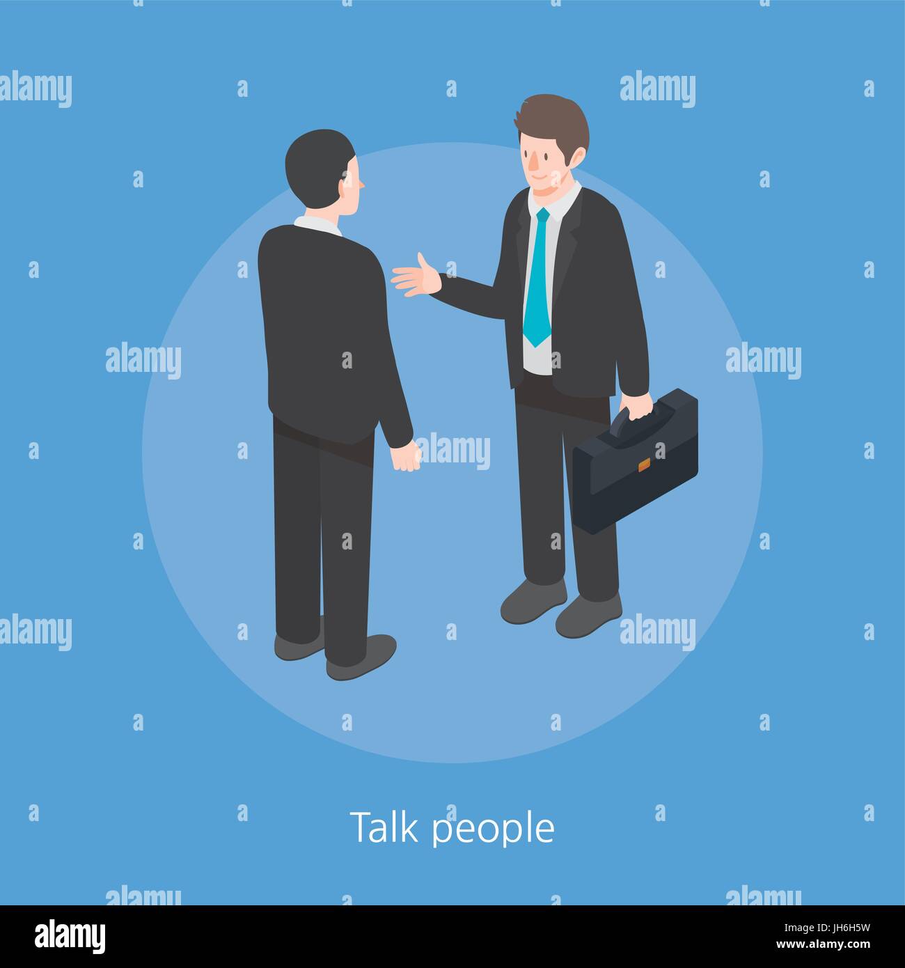 Talk people concept design 3d isometric vector illustration Stock ...