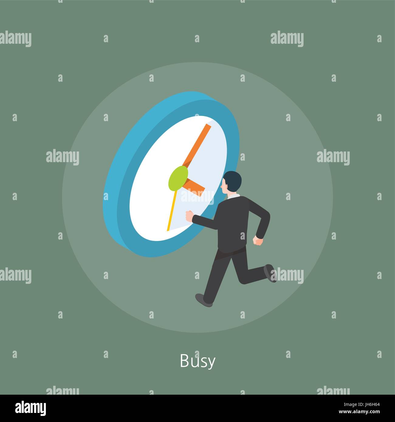 Busy businessman concept design 3d isometric vector illustration Stock ...