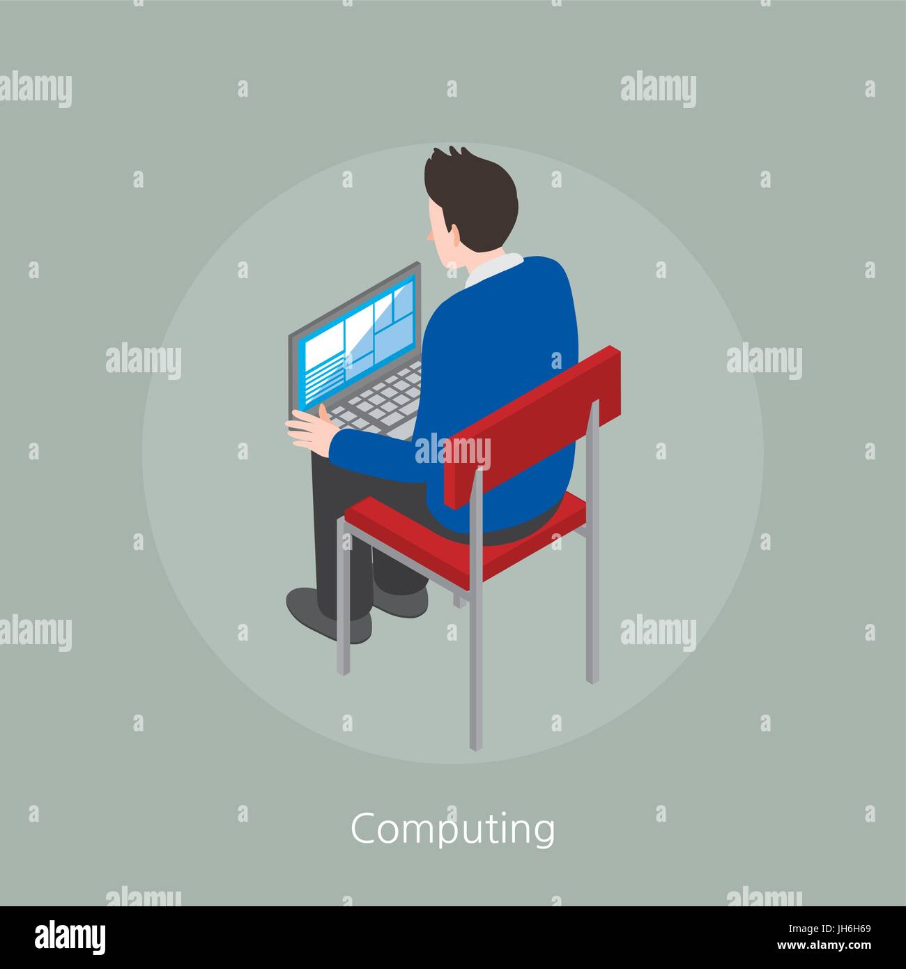 Computing concept design 3d isometric vector illustration Stock Vector ...
