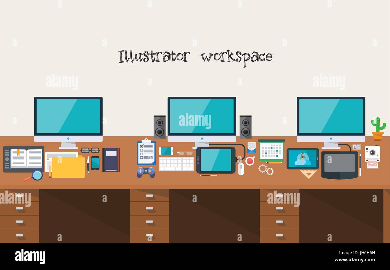 Device workspace Stock Vector Images - Alamy