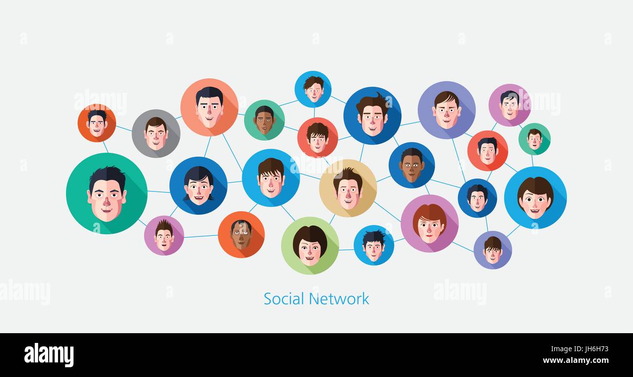 Social media network concept vector illustration Stock Vector Image ...