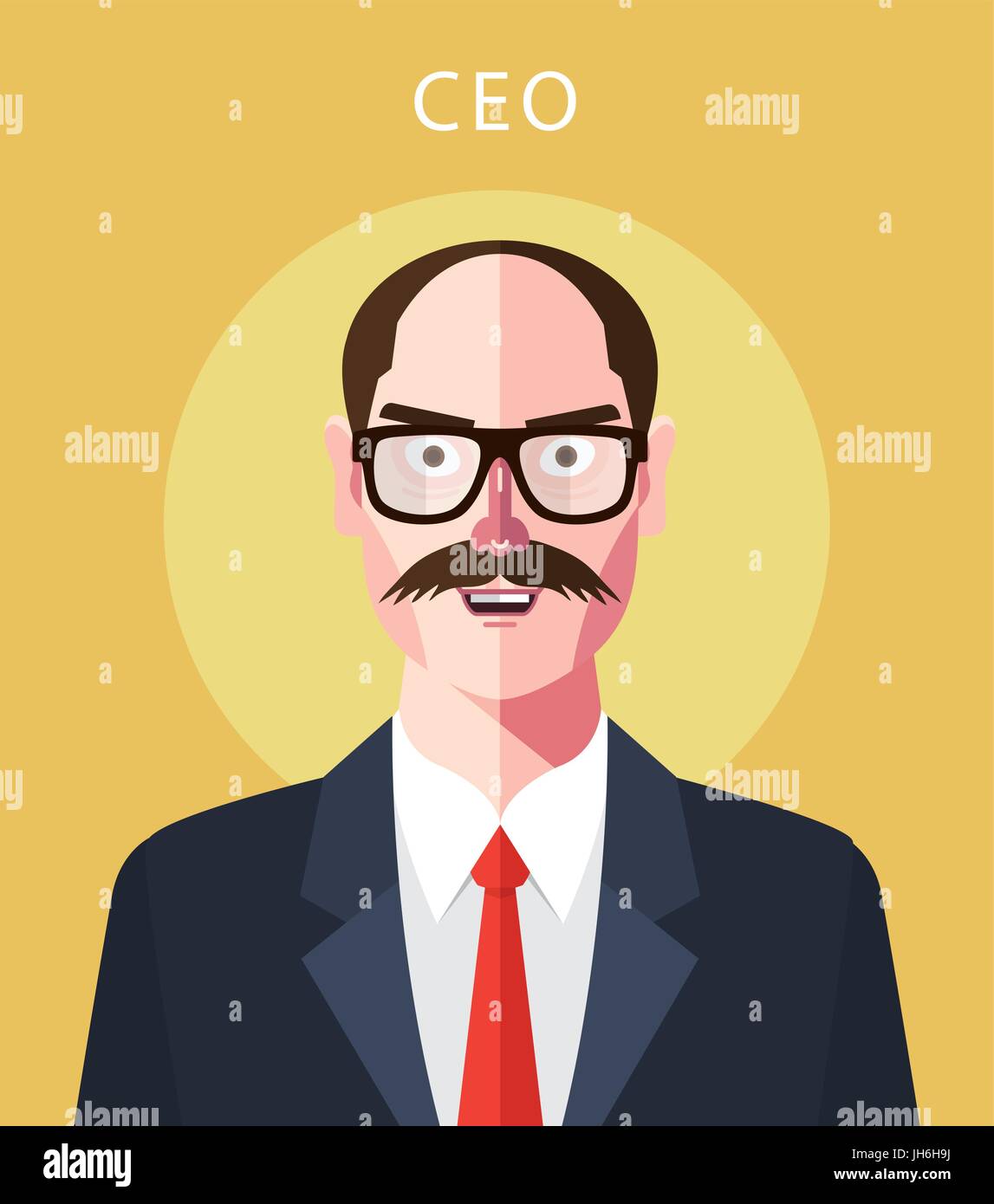 Flat character of ceo concept illustrations Stock Vector Image & Art ...