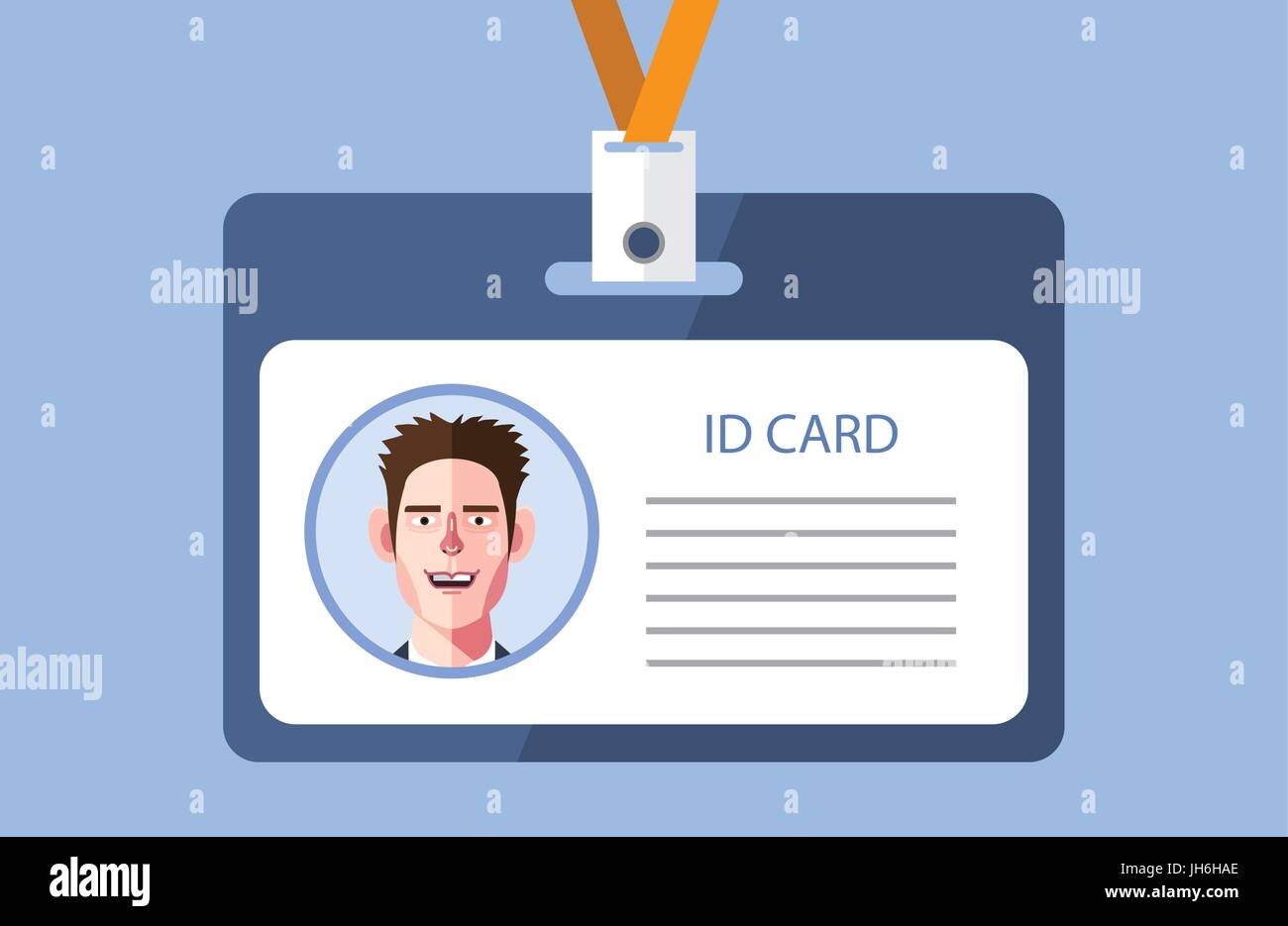 Flat characters of id card concept illustrations Stock Vector Image ...