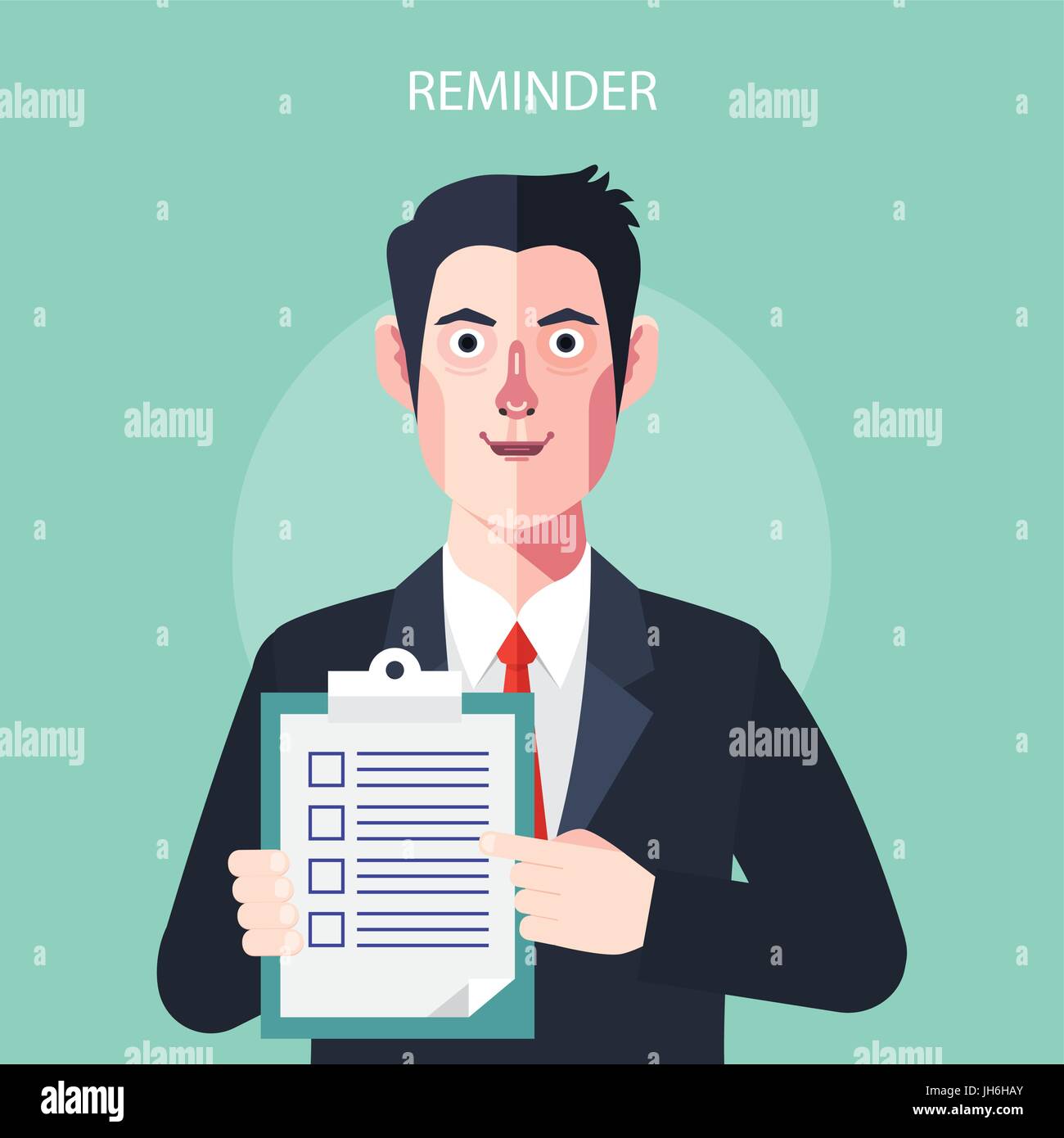 Flat characters of reminder concept illustrations Stock Vector Image ...