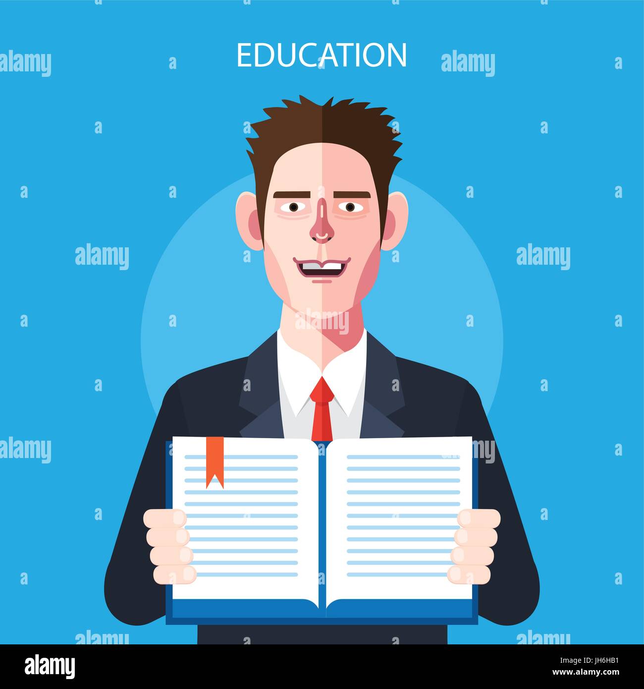 Flat characters of education concept illustrations Stock Vector Image ...