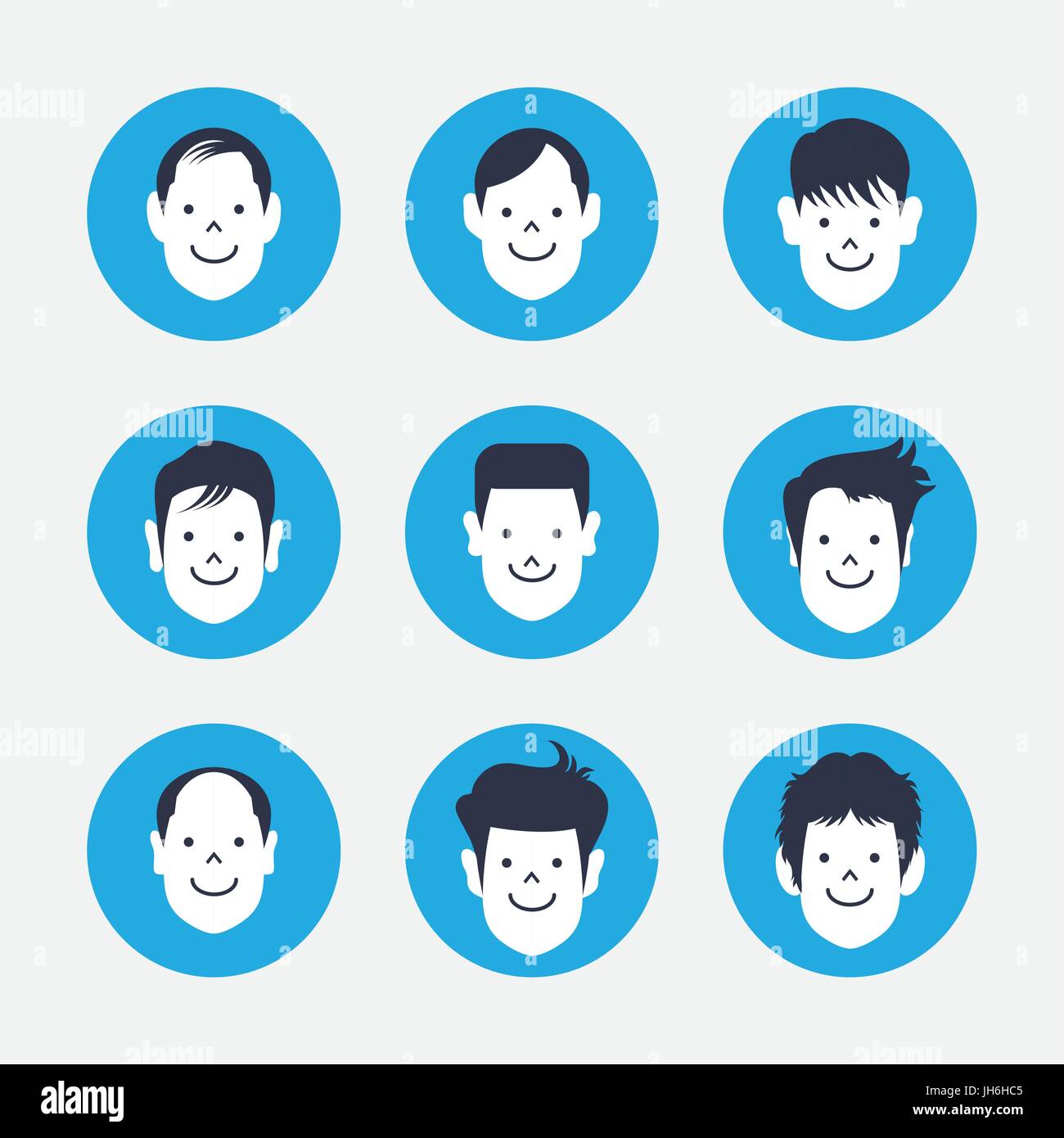 set of white avatar icons Stock Vector Image & Art - Alamy