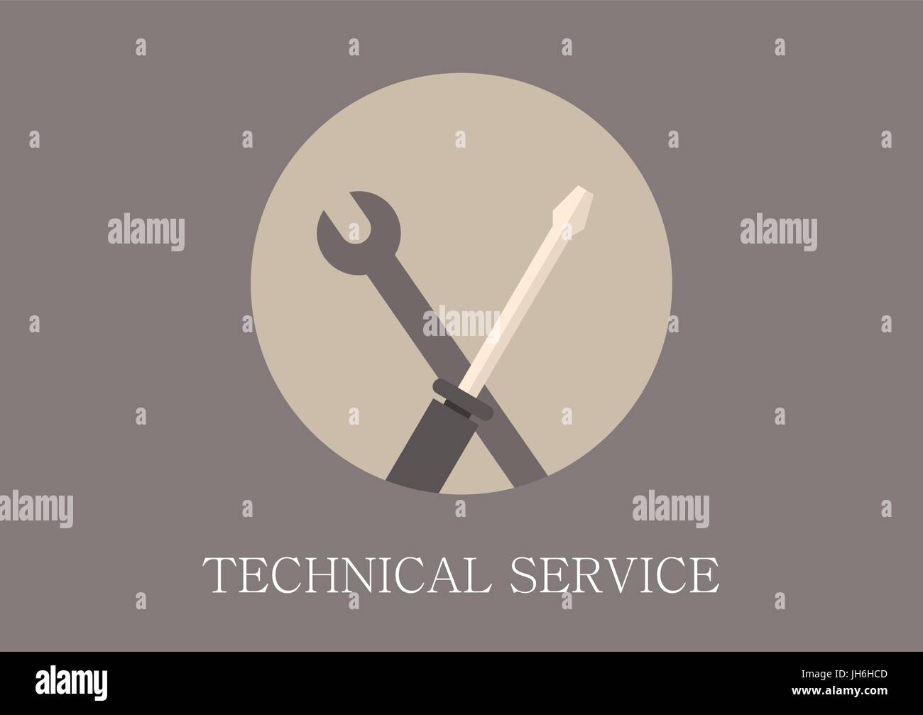 Modern and classic design technical support concept flat icon Stock ...