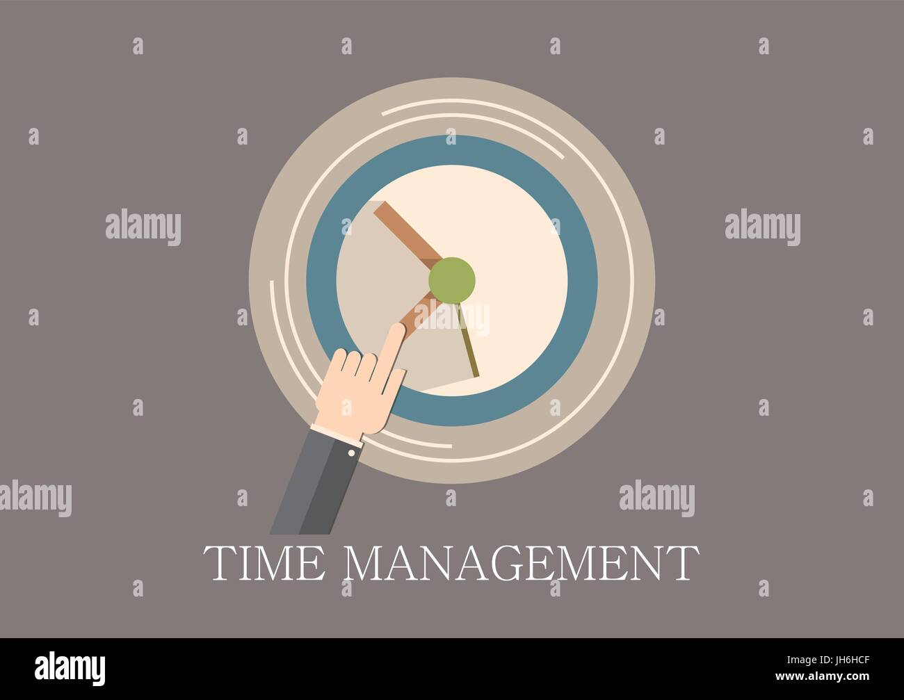 Modern and classic design time management concept flat icon Stock ...