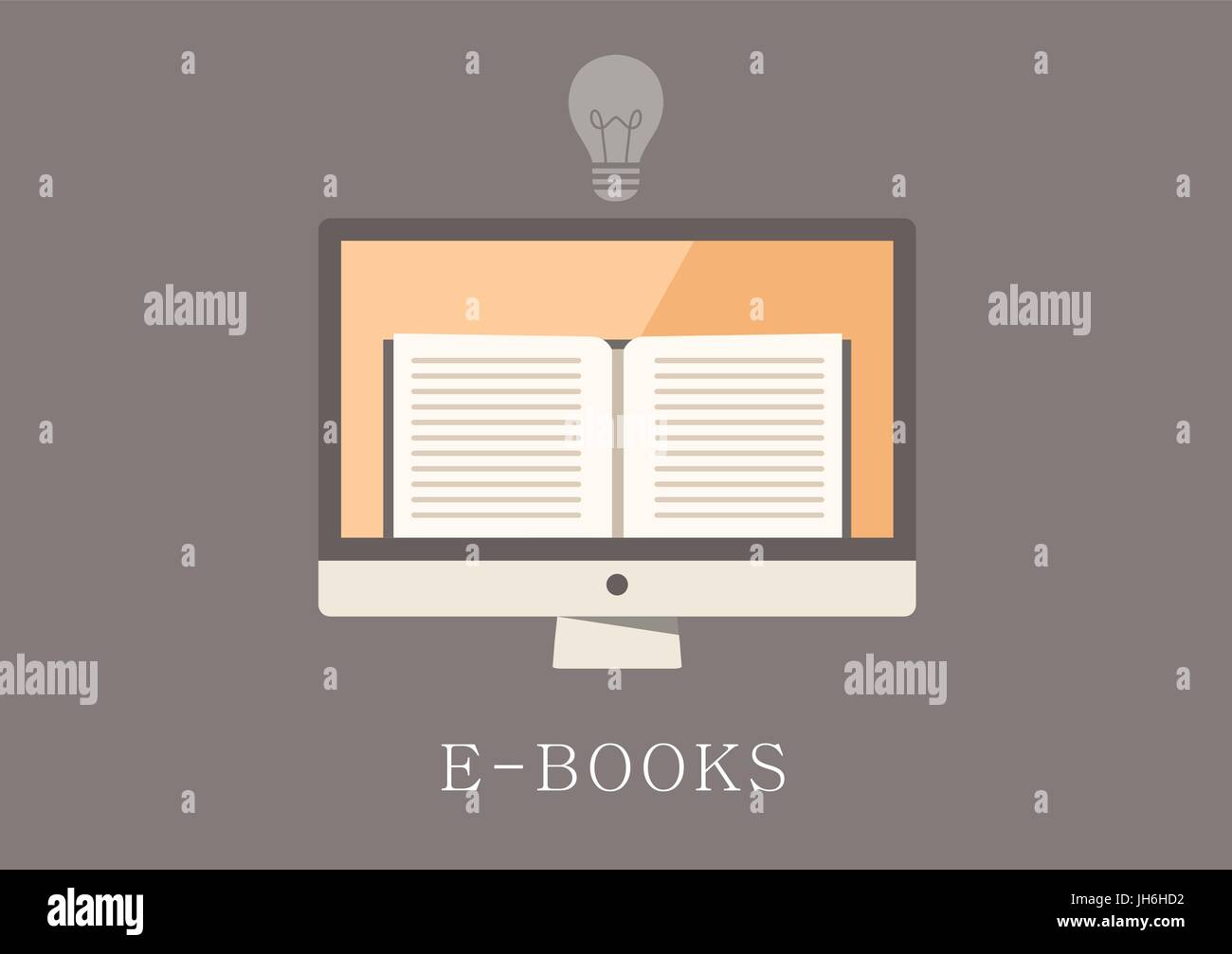 Modern and classic design ebooks concept flat icon Stock Vector Image ...