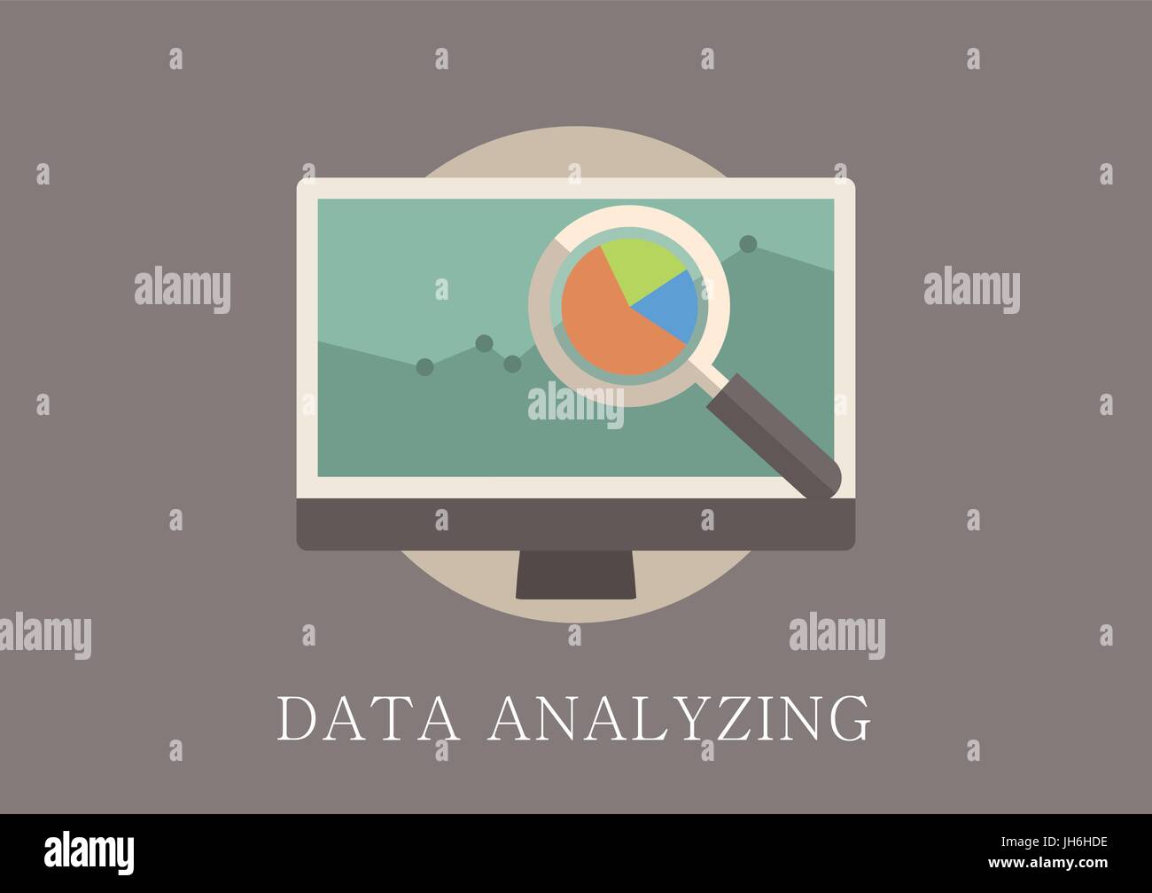 Modern and classic design data analytics concept flat icon Stock Vector ...