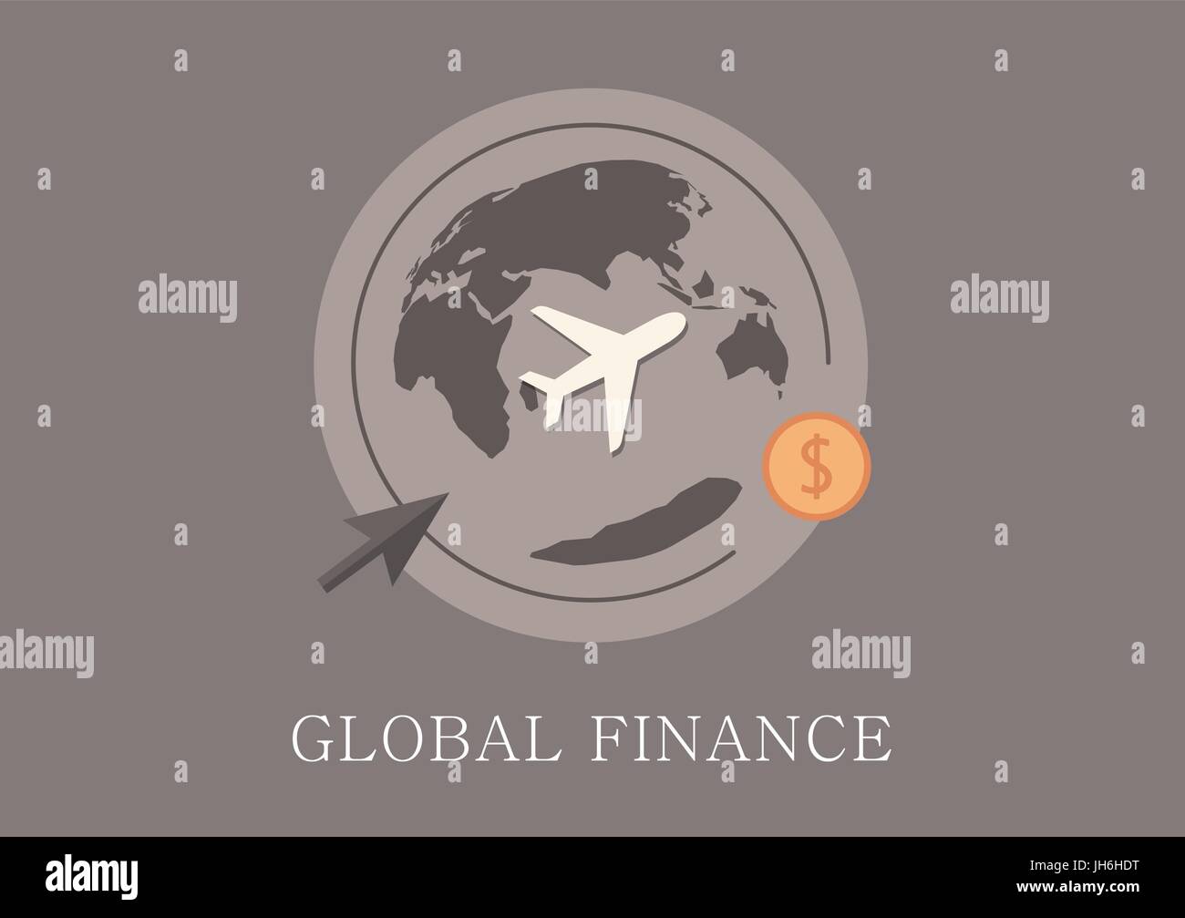 Modern and classic design global finance concept flat icon Stock Vector ...