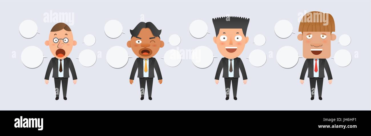 Concept of team talk Stock Vector Images - Alamy