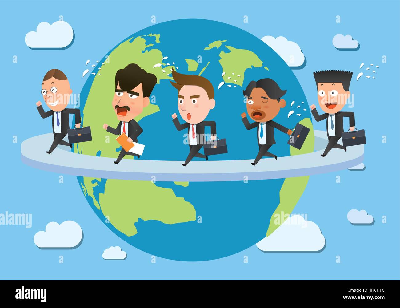 Business corporation global business concept flat character Stock ...