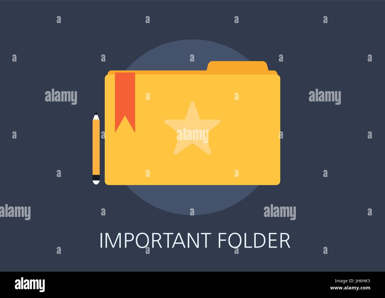 important folder concept flat icon Stock Vector Image & Art - Alamy