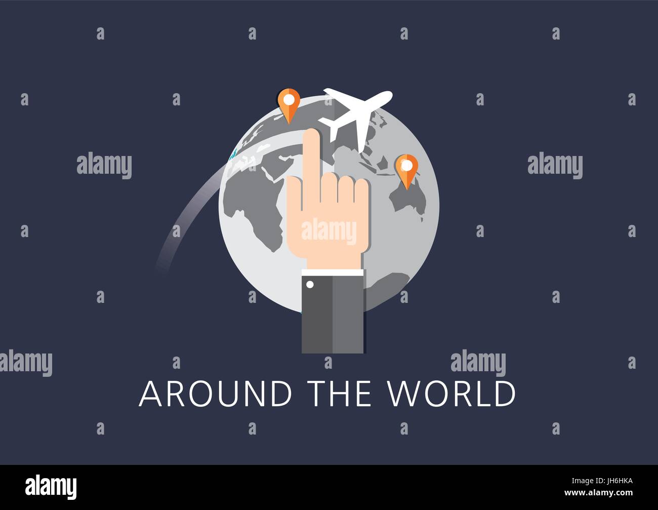 Travelling around the world Stock Vector Images - Alamy