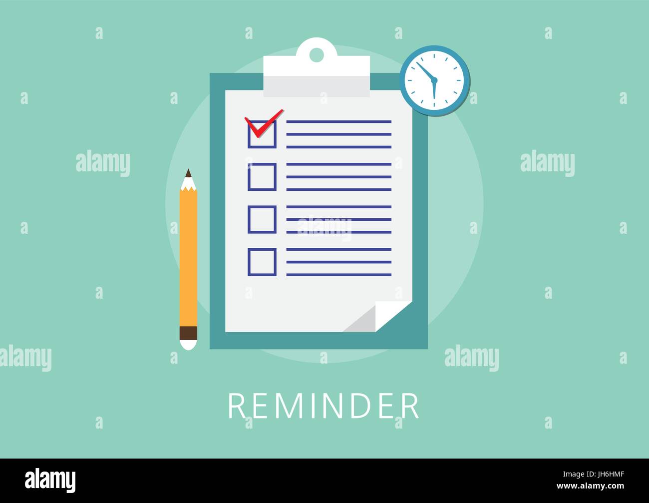 Checklist memo reminder Stock Vector Images - Alamy