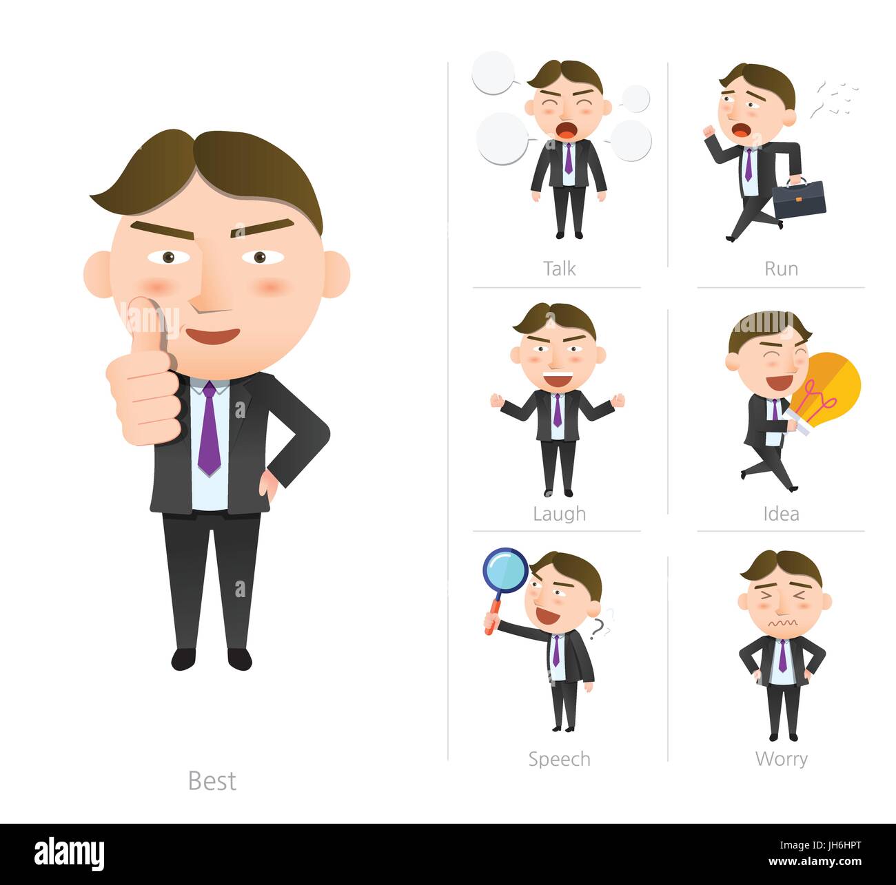 Employee flat design hi-res stock photography and images - Alamy