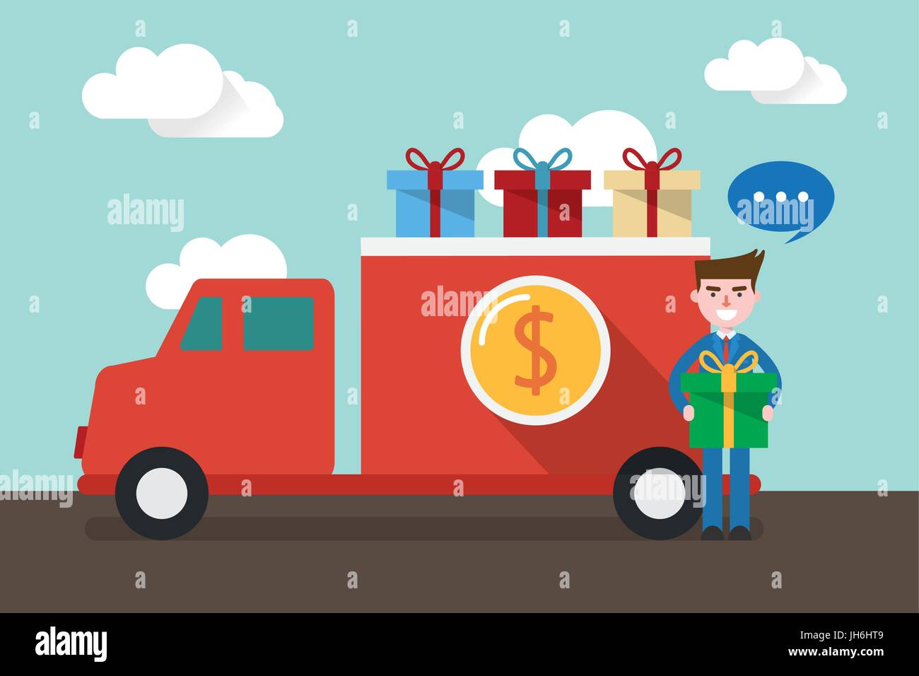 Delivery man box clipboard Stock Vector Images - Alamy