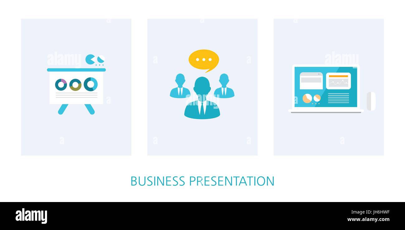 business presentation concept icon set Stock Vector Image & Art - Alamy