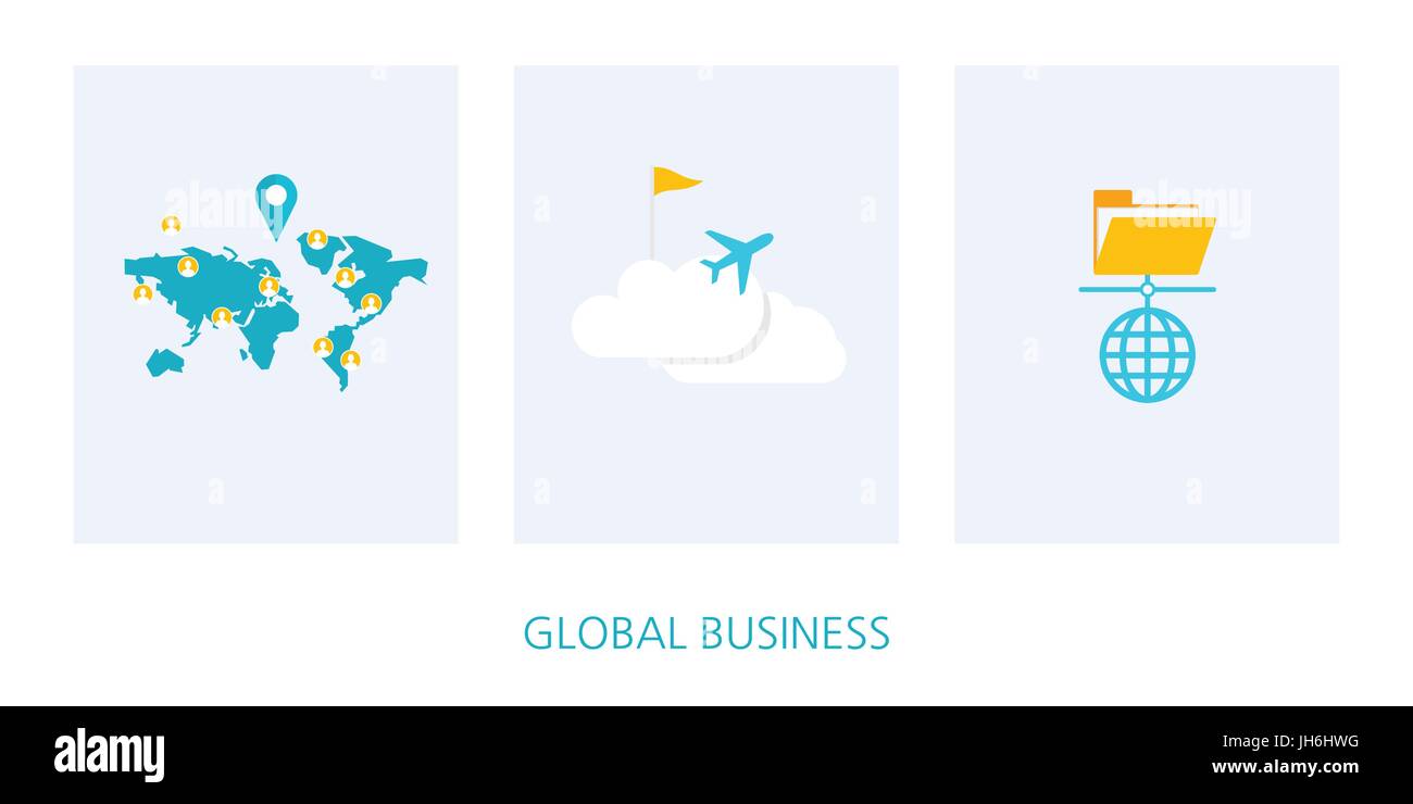global business concept icon set Stock Vector Image & Art - Alamy