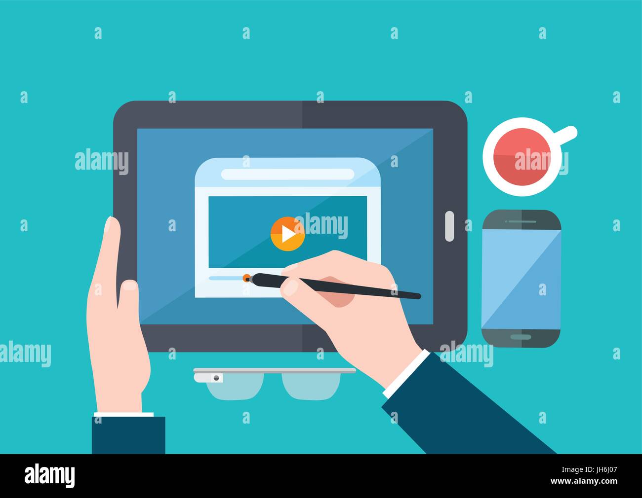 smart concept flat design, vector Stock Vector Image & Art - Alamy