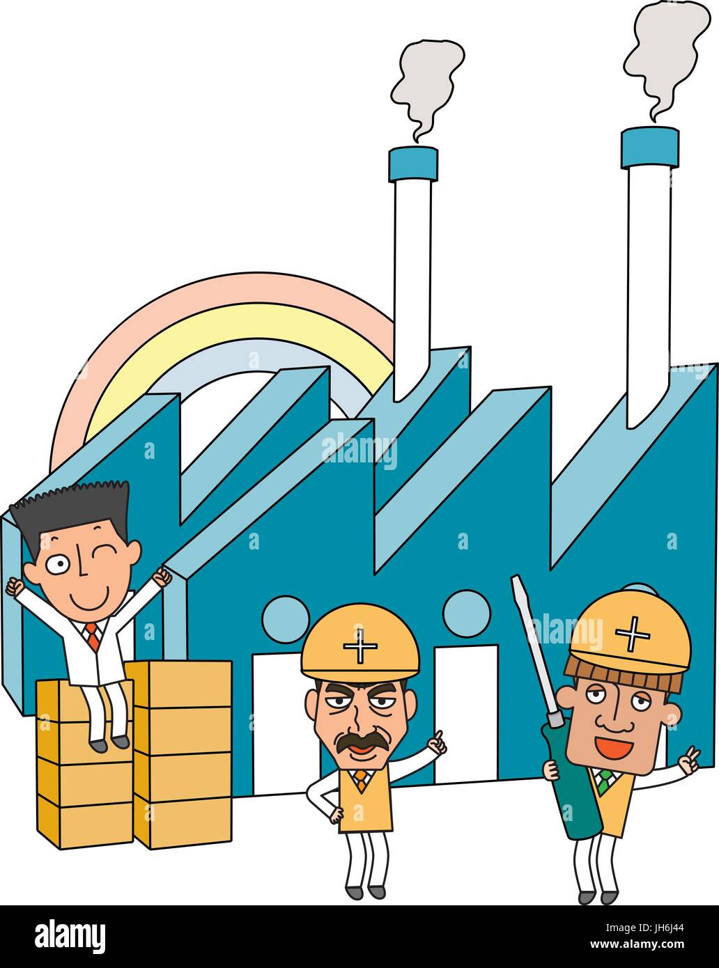 Funny line character illustration Business Story series Stock Vector ...