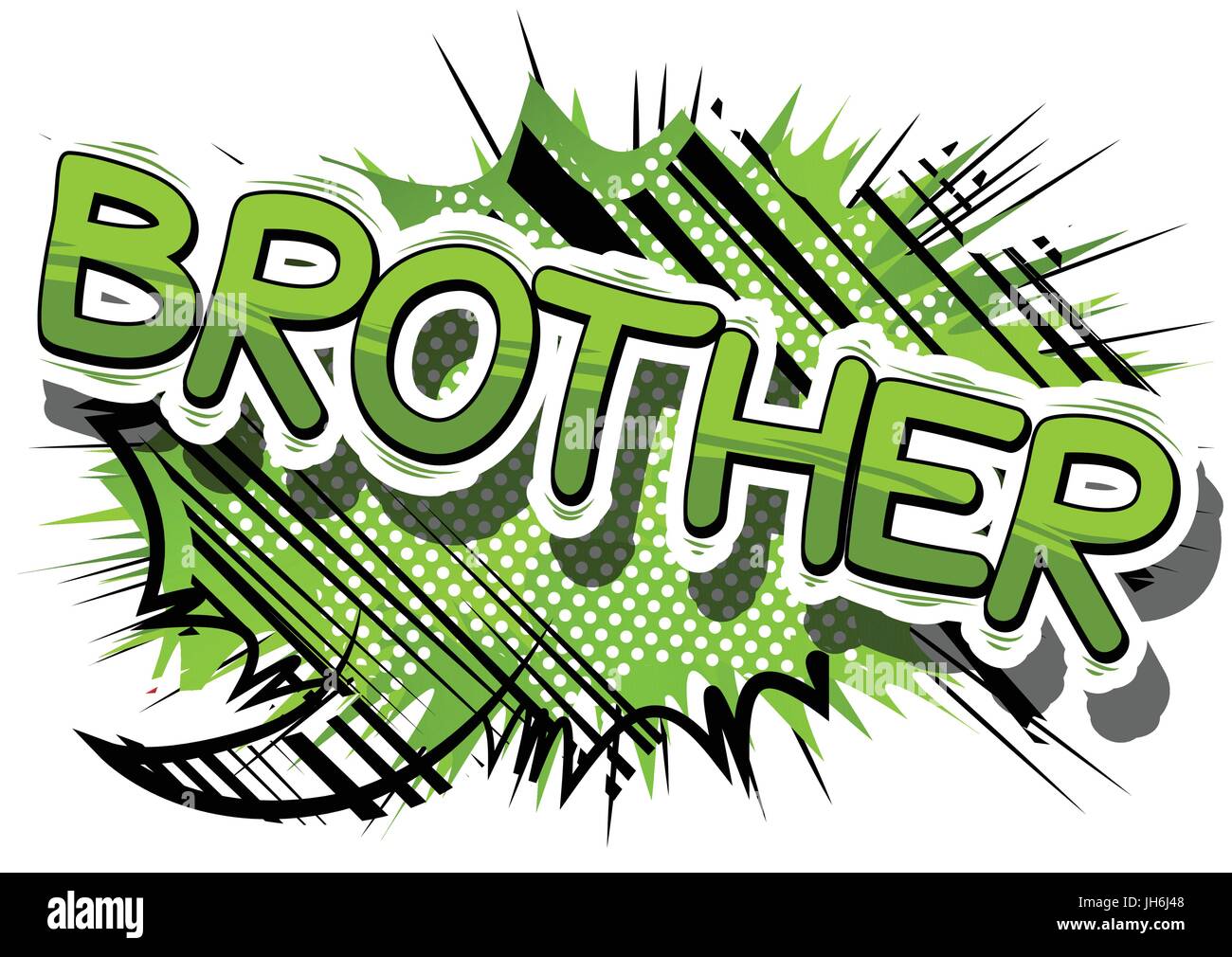 Brother - Comic book style phrase on abstract background Stock Vector ...