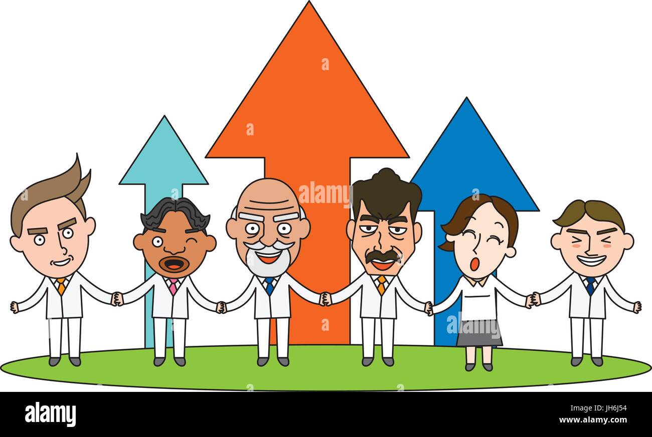 Funny line character illustration Business Story series Stock Vector ...