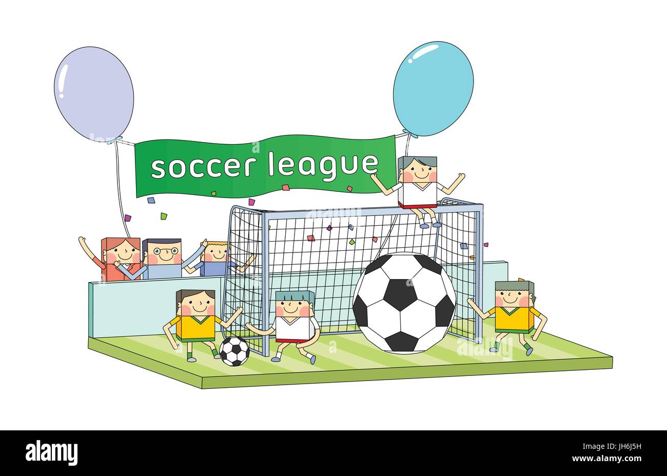 Soccer vector poster template of spot banner hi-res stock photography ...