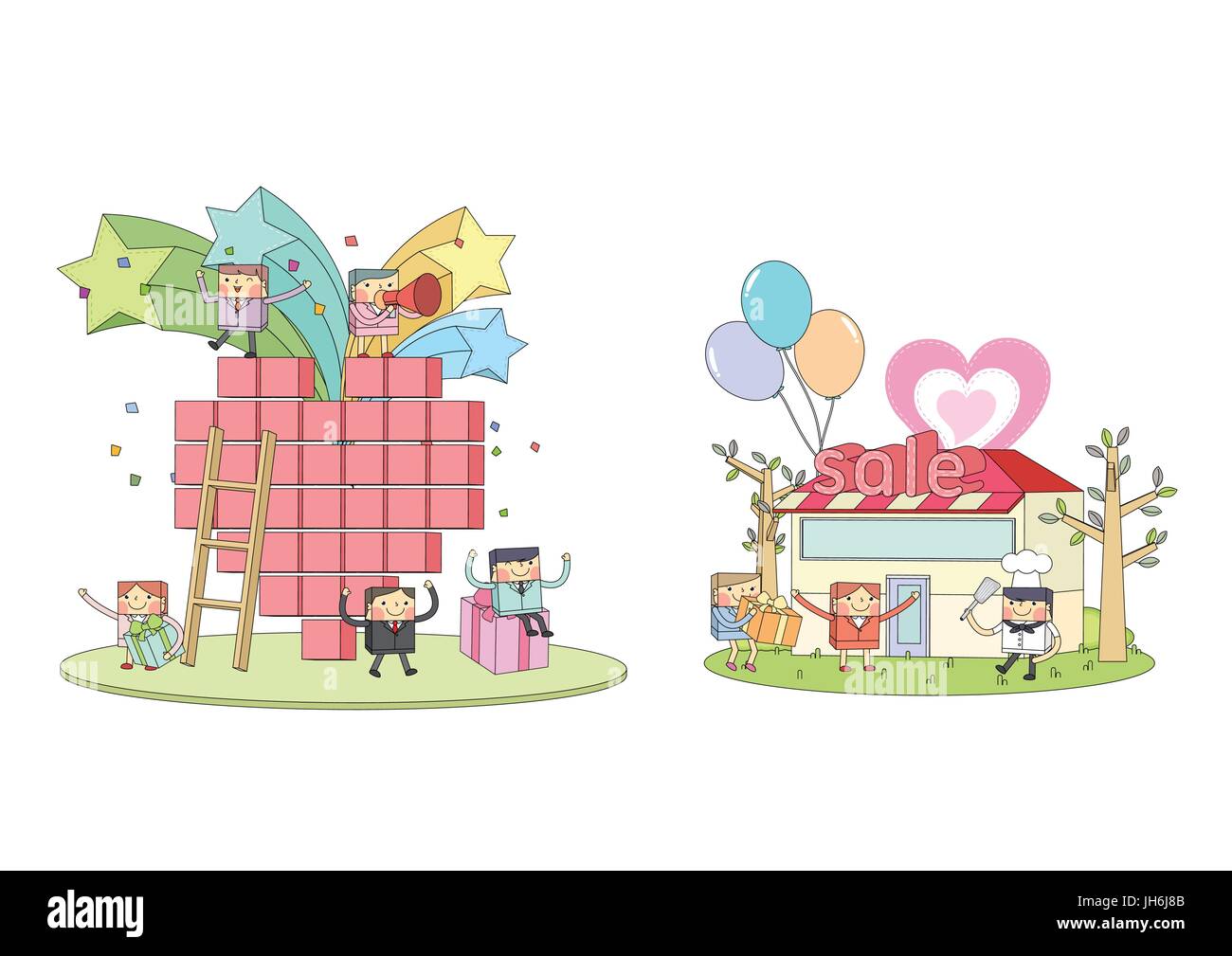 Cartoon woman chef character Cut Out Stock Images & Pictures - Alamy