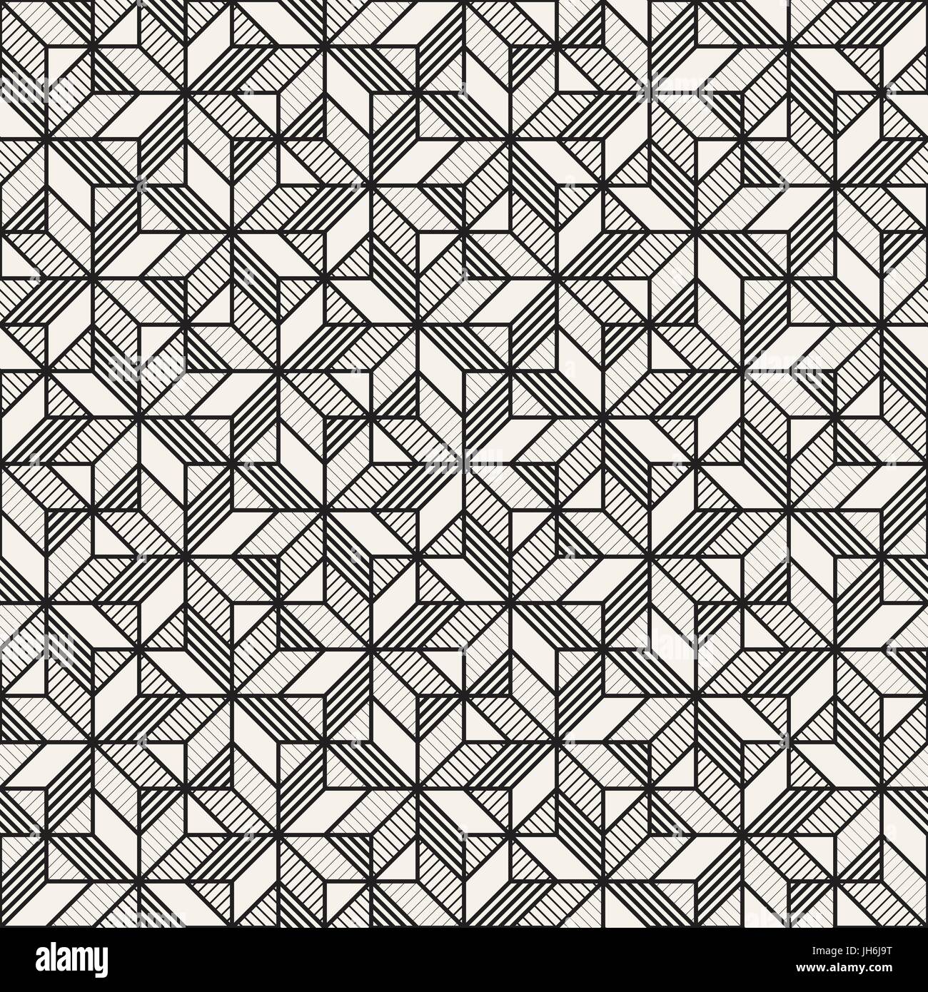 Vector seamless cross tiling pattern. Modern stylish geometric lattice ...