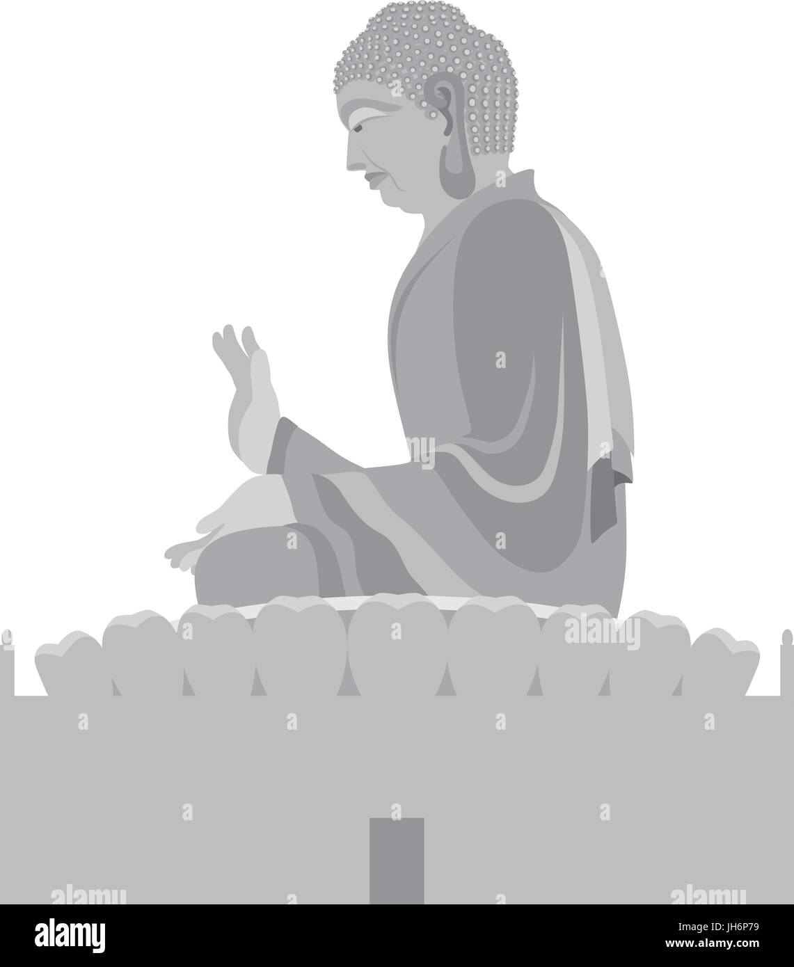 Sitting on lotus Stock Vector Images - Alamy