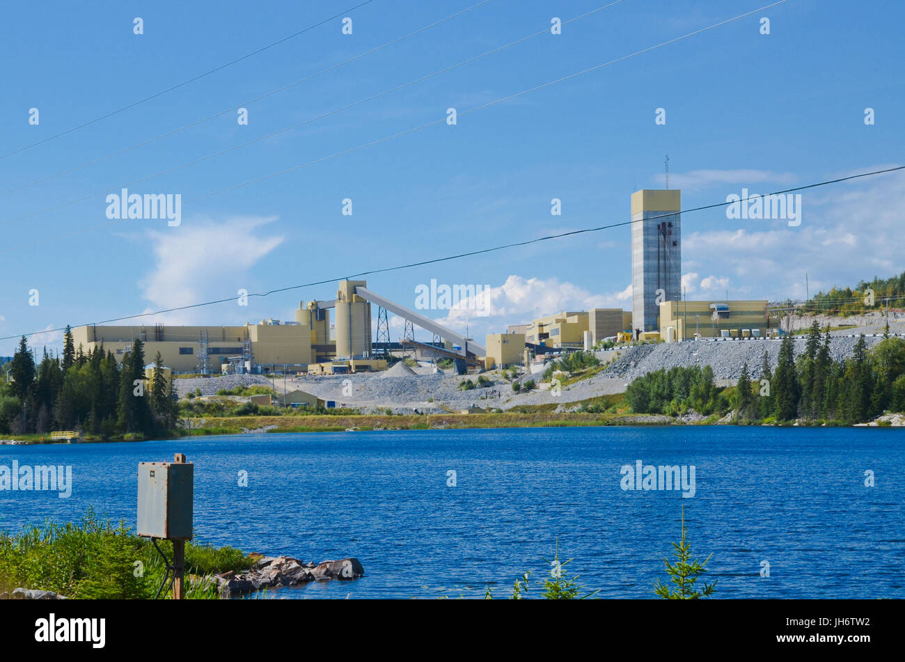 Mine tailings in Ontario, Canada, resource mining industry Stock Photo ...
