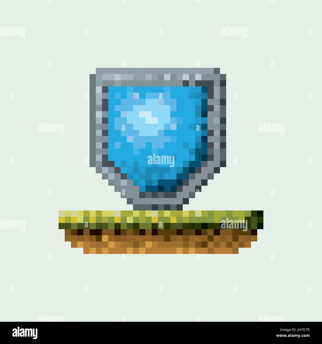 color pixelated shield in meadow Stock Vector Image & Art - Alamy