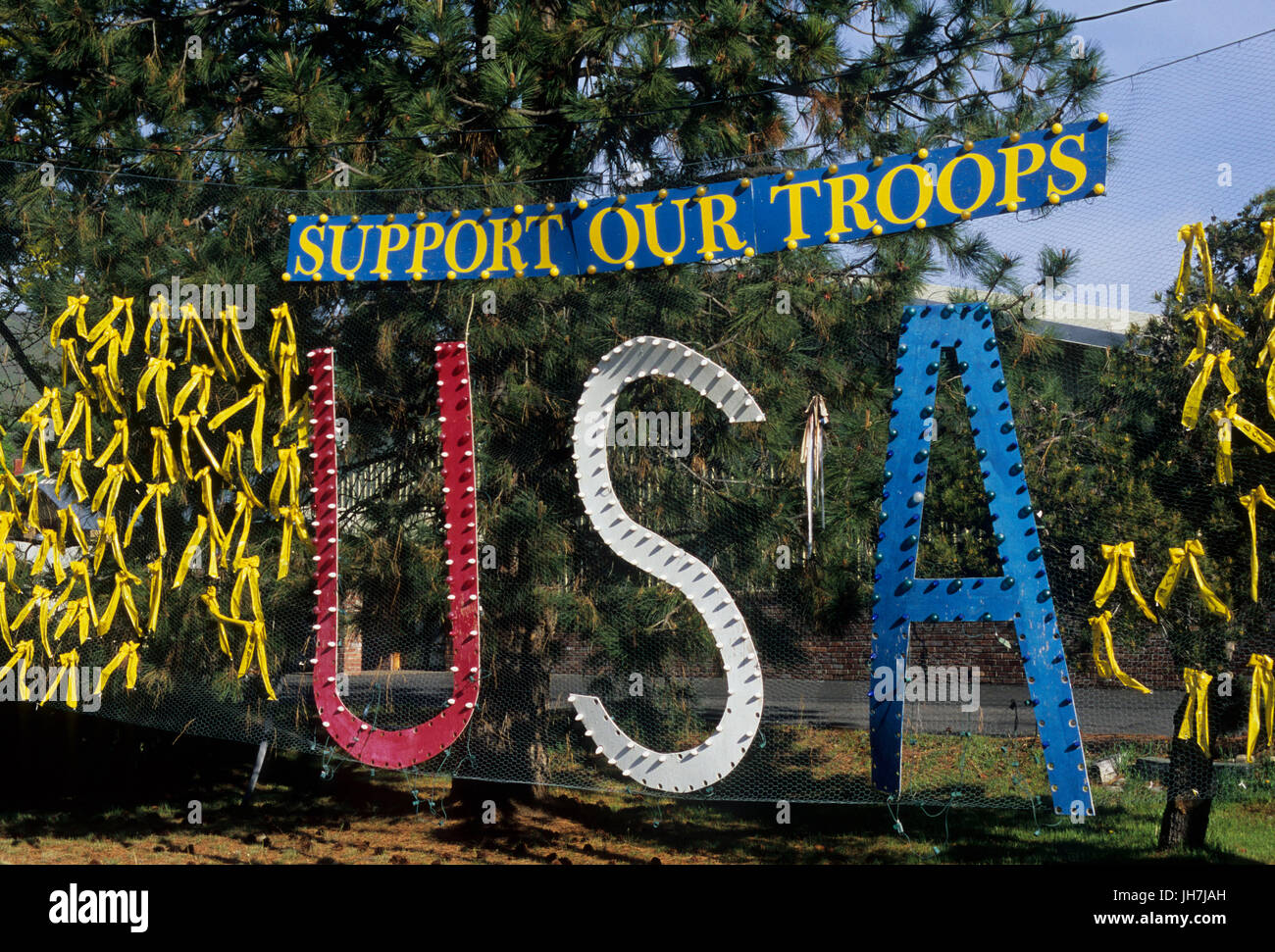 Support Our Troops sign, Okanogan, Washington Stock Photo - Alamy