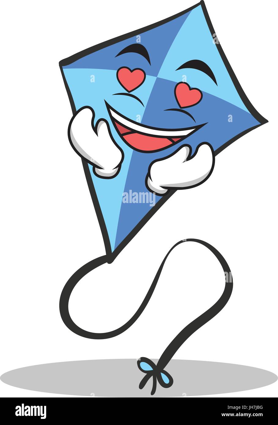In love blue kite character cartoon Stock Vector Image & Art - Alamy