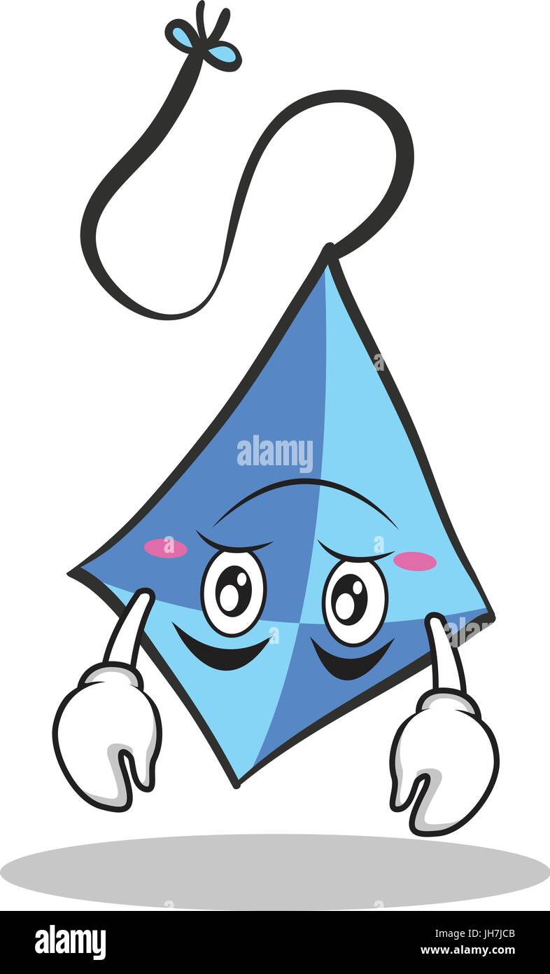 Upside down blue kite character cartoon Stock Vector Image & Art - Alamy