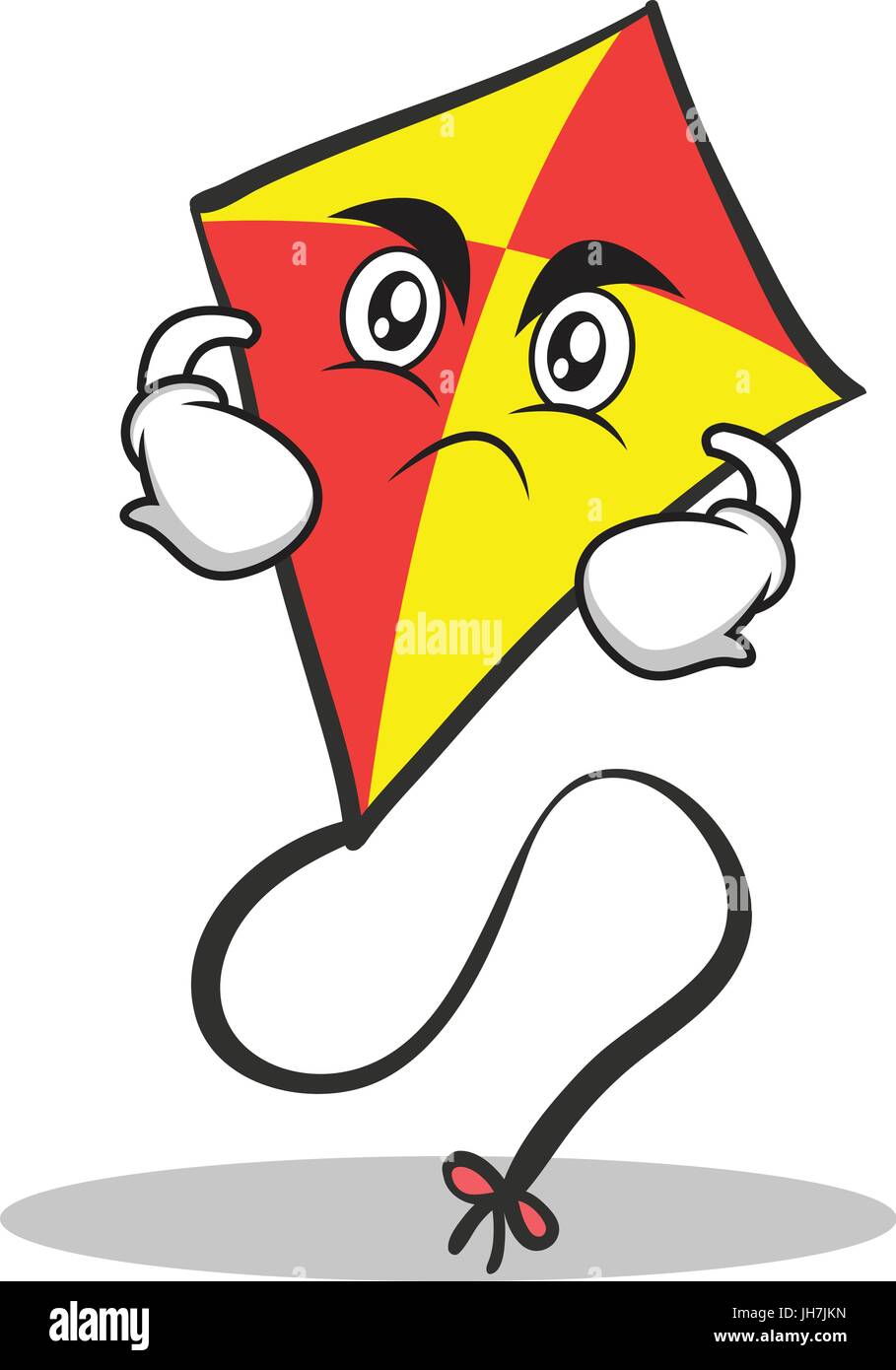 Angry face red kite character cartoon Stock Vector Image & Art - Alamy