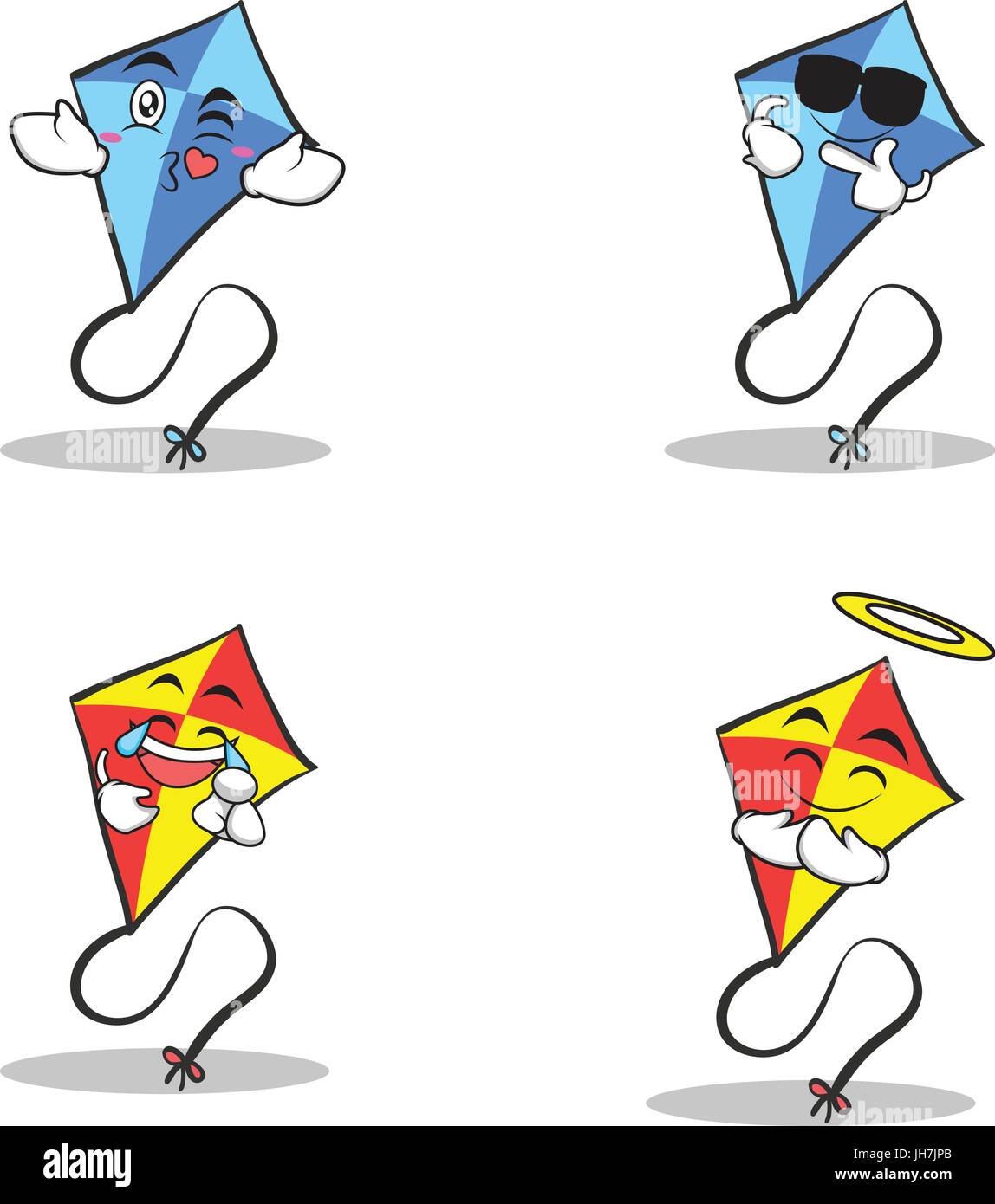 Set of kite character cartoon style Stock Vector Image & Art - Alamy