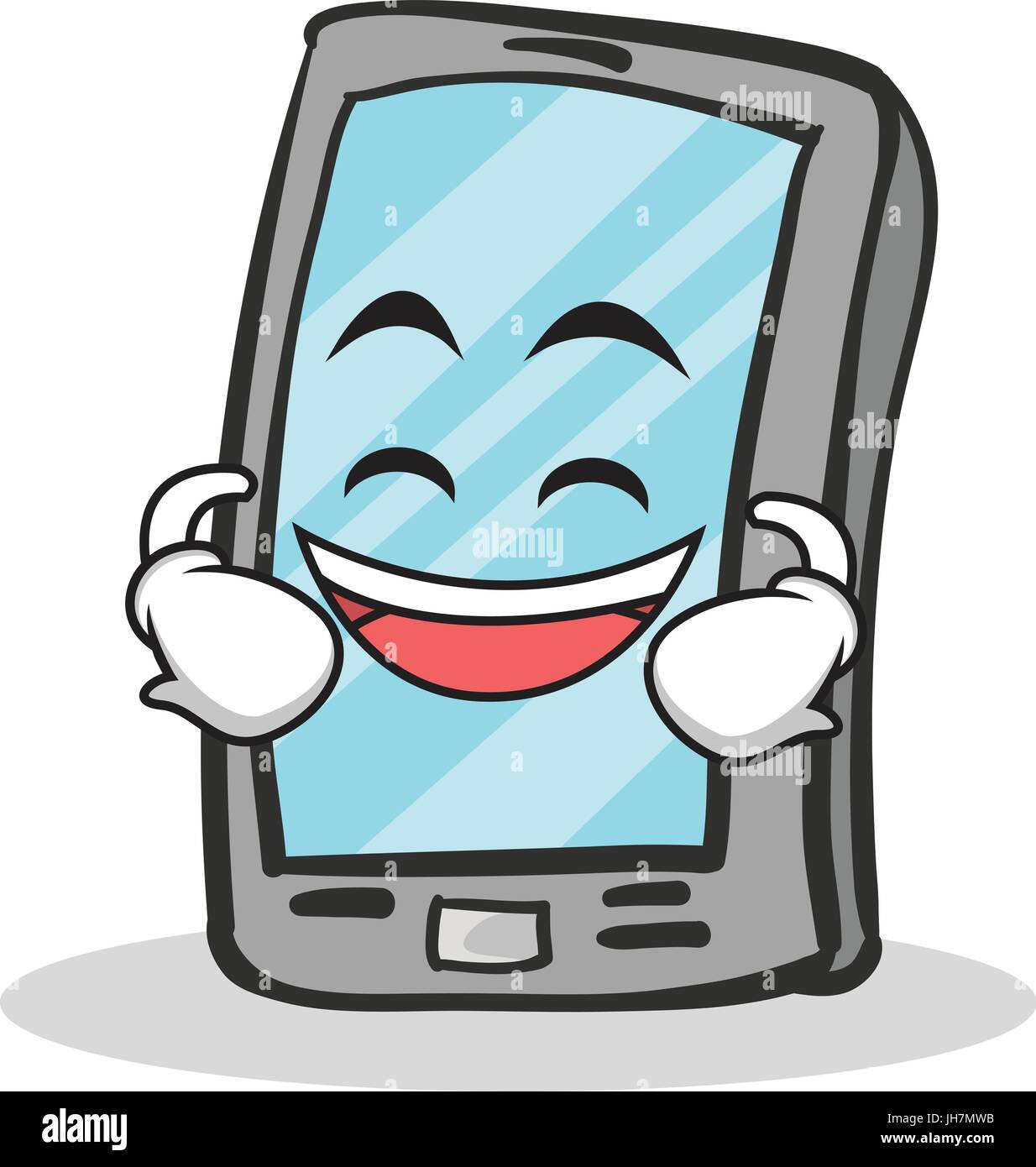 Laughing face smartphone cartoon character Stock Vector Image & Art - Alamy