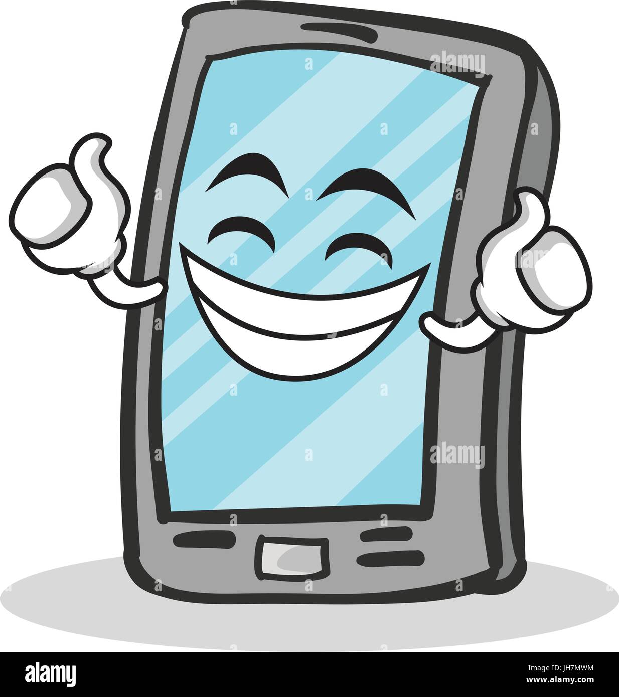 Proud face smartphone cartoon character Stock Vector Image & Art - Alamy