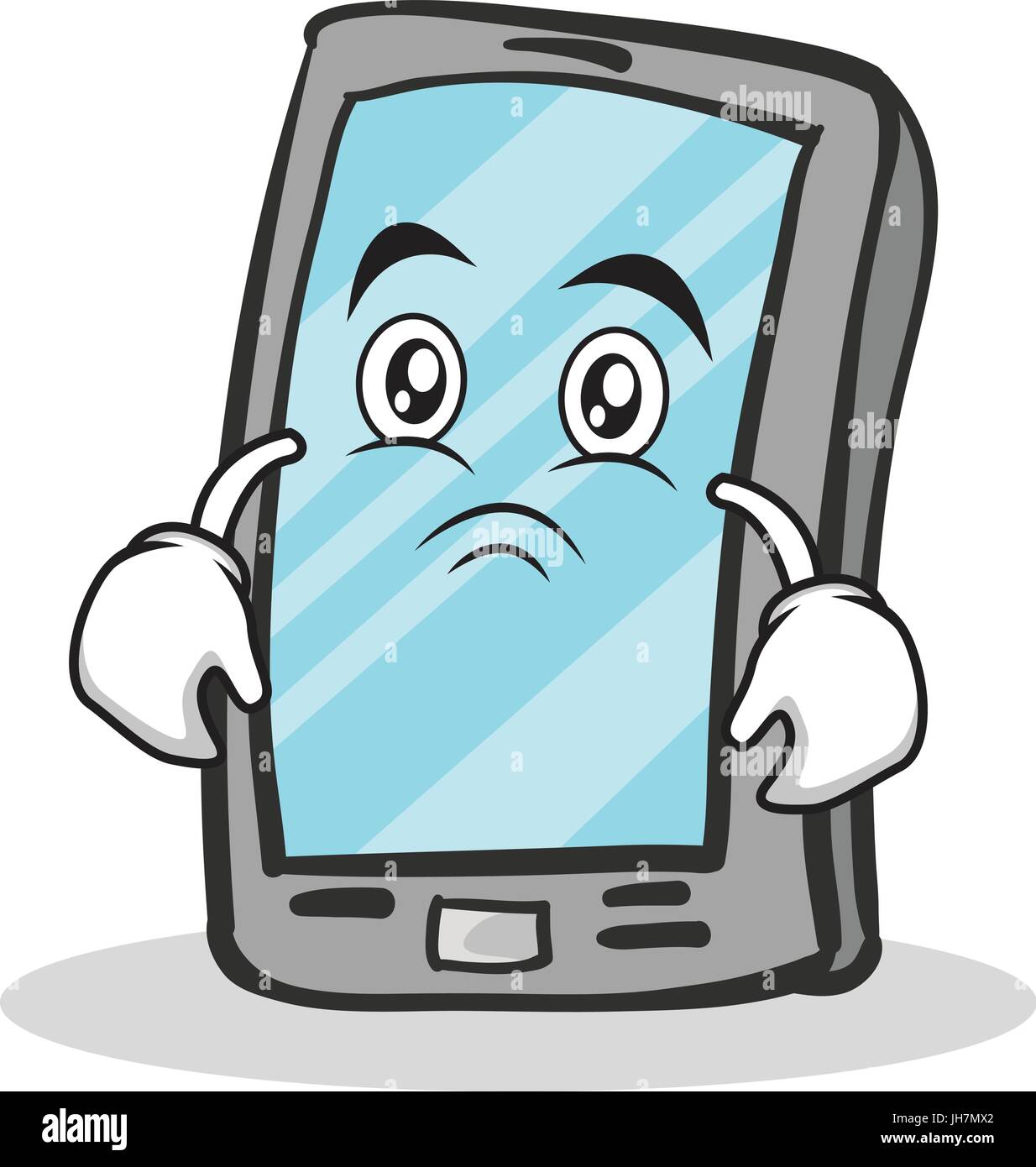 Sad phone call Stock Vector Images - Alamy