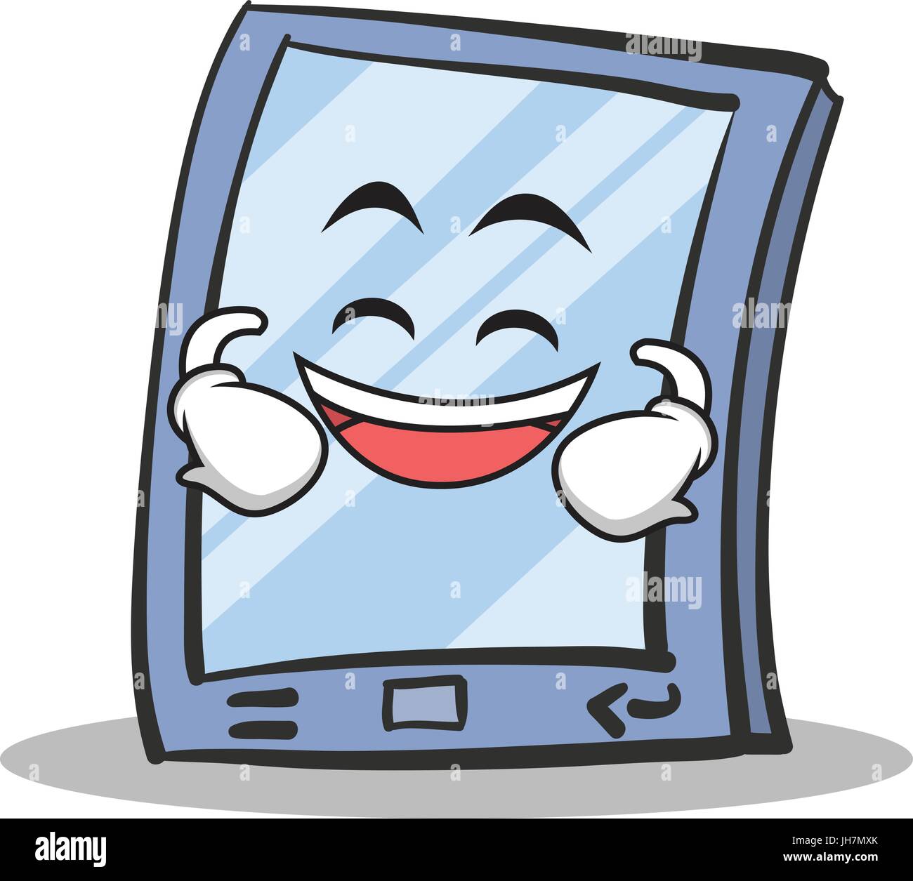 Laughing with phone Stock Vector Images - Alamy