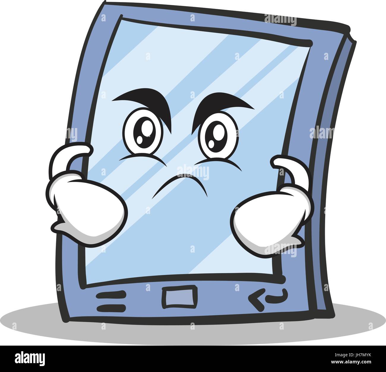 Angry tablet character cartoon style Stock Vector Image & Art - Alamy