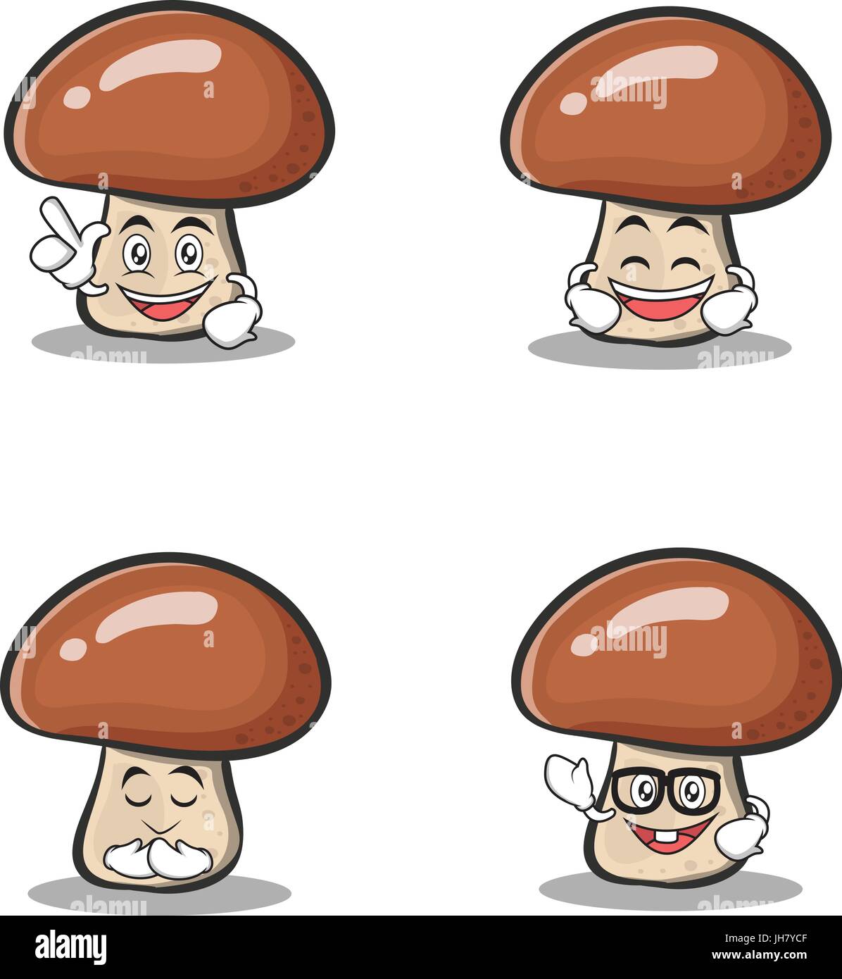 Set of mushroom character cartoon Stock Vector Image & Art - Alamy