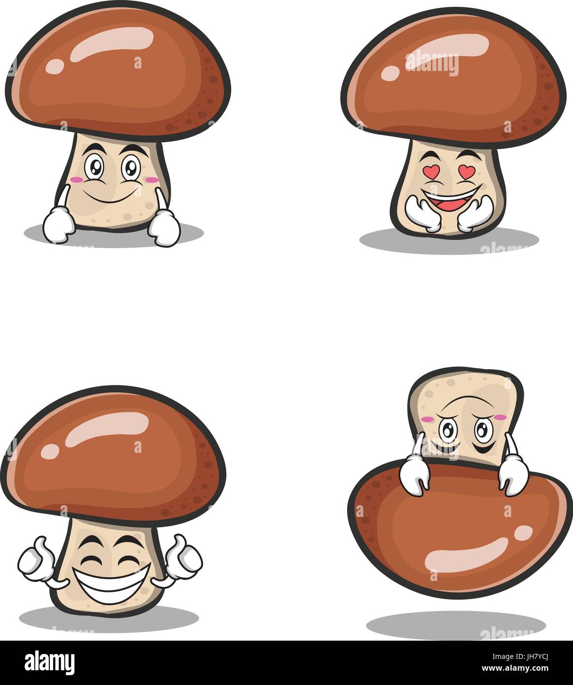 Collection mushroom character cartoon set Stock Vector Image & Art - Alamy
