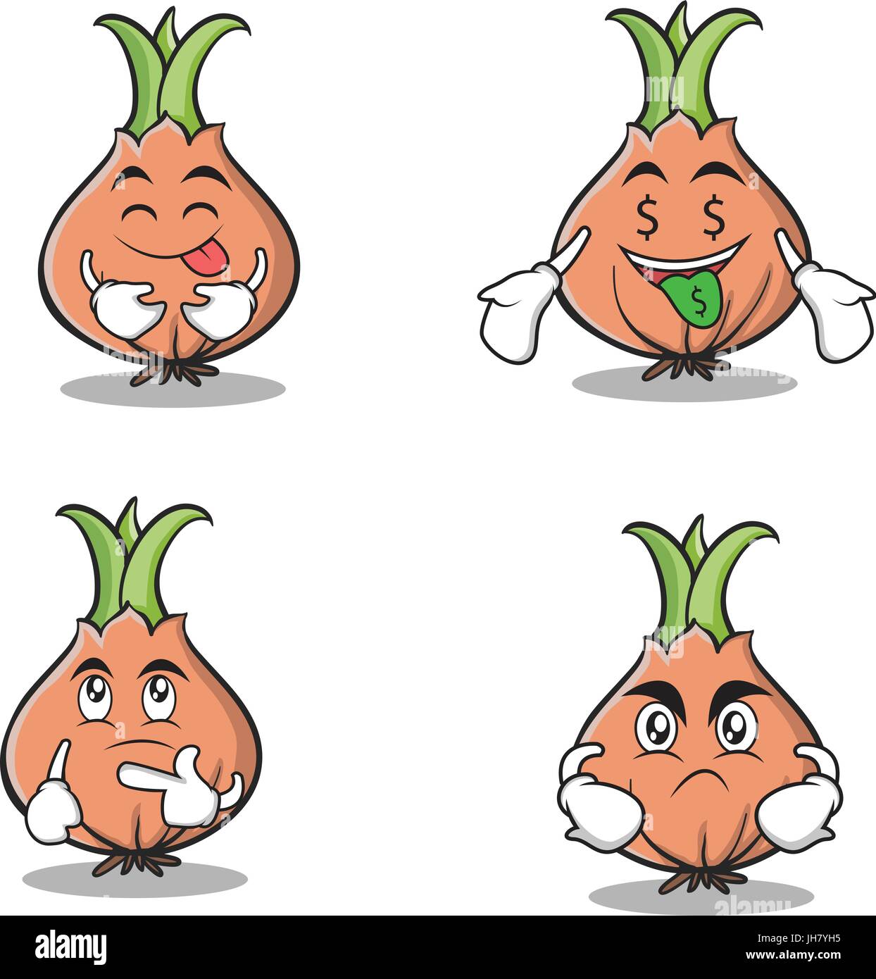 Set collection onion character cartoon Stock Vector Image & Art - Alamy